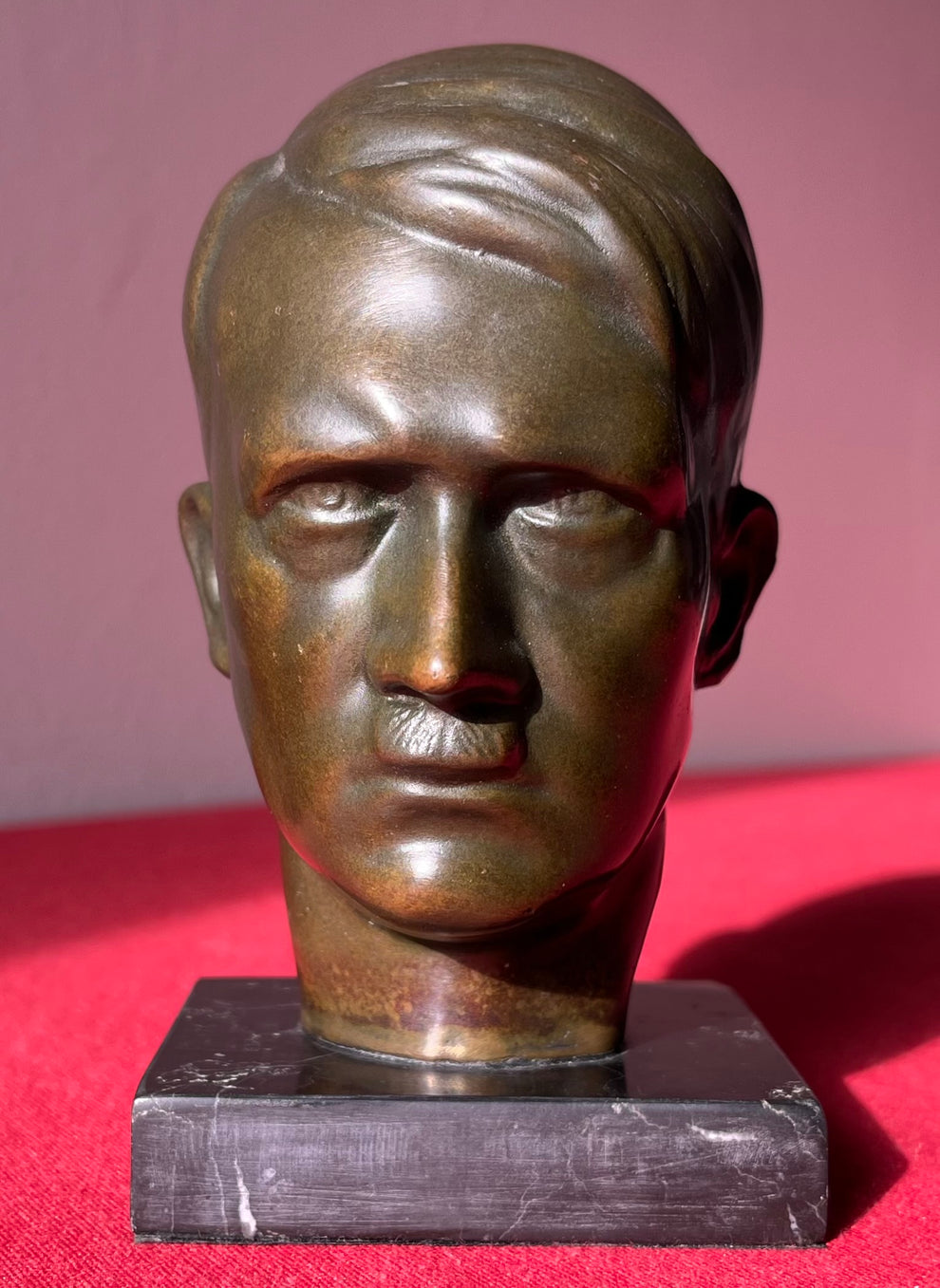 Original WW2 Era Adolf Hitler (Bronze) Desk Top Bust with Marble Base ...