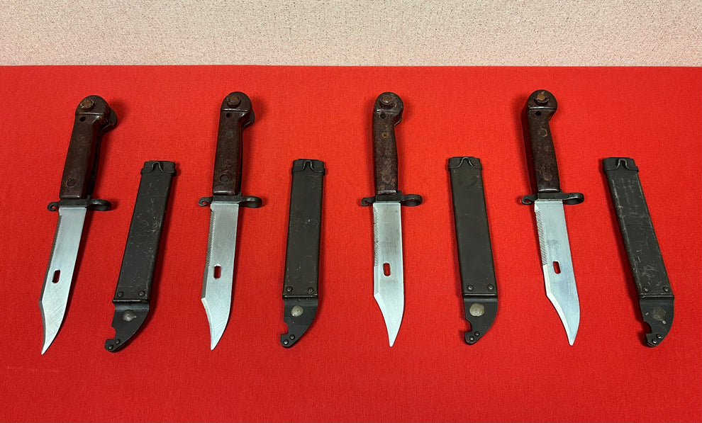 Authentic Romanian AKM-AK47 Bayonet & Scabbard / Fighting Knife-Cold W ...