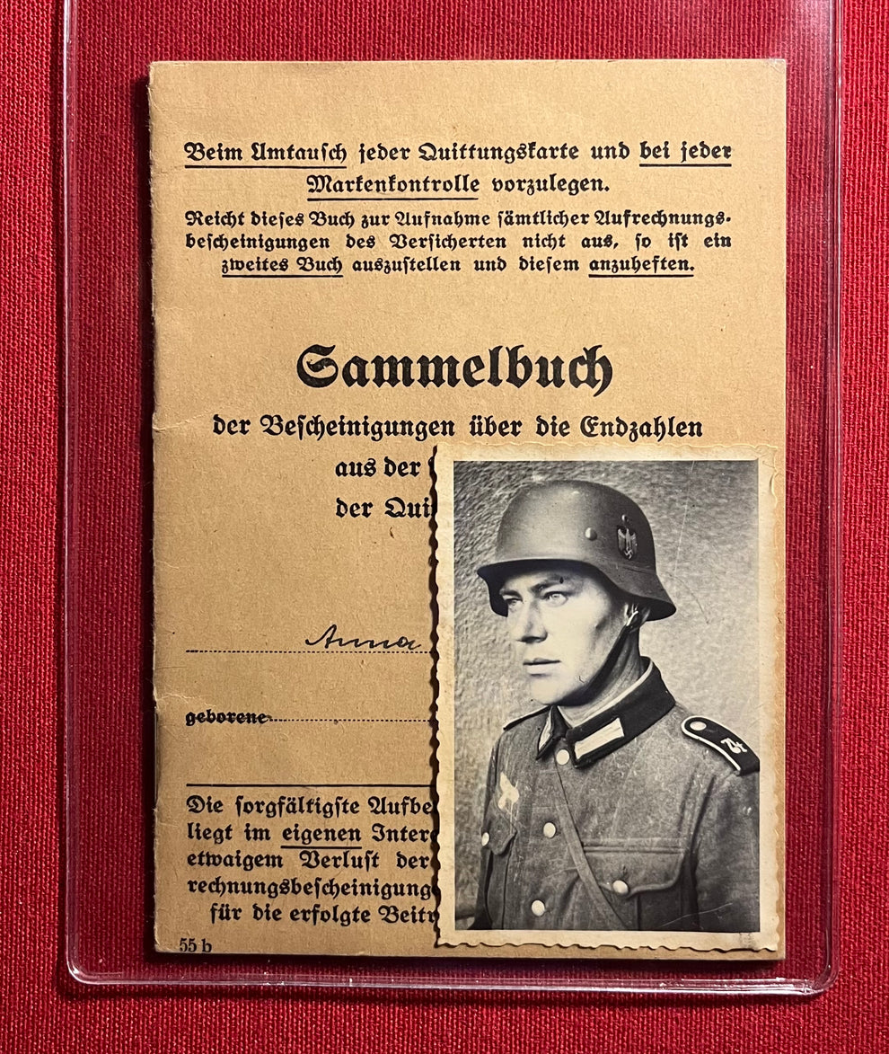 Original WW2 German Soldier's Disability Insurance Book & Photograph ...